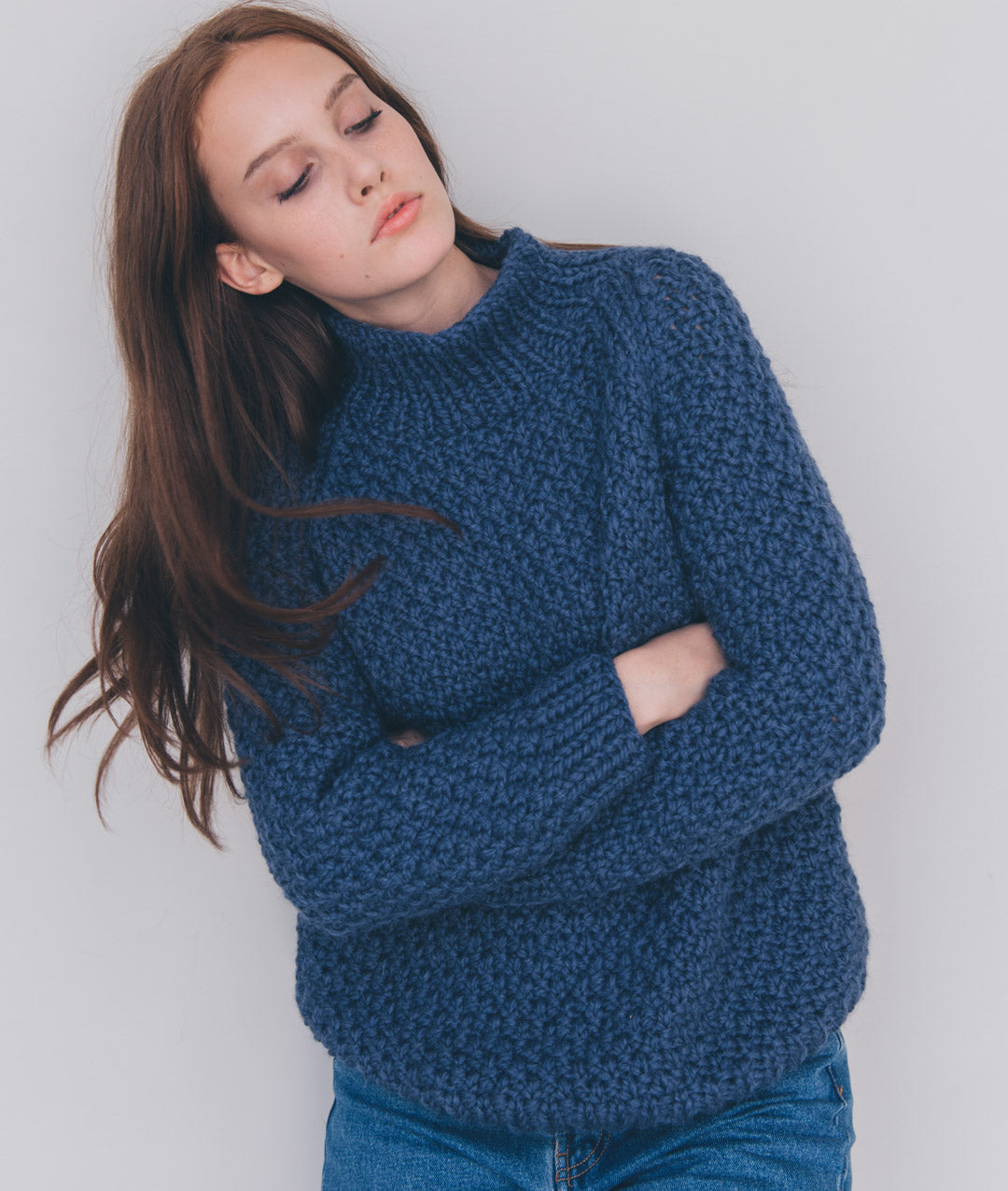 Freedom Pull Knitting Kit | Turtleneck Sweater in Organic Wool – BettaKnit