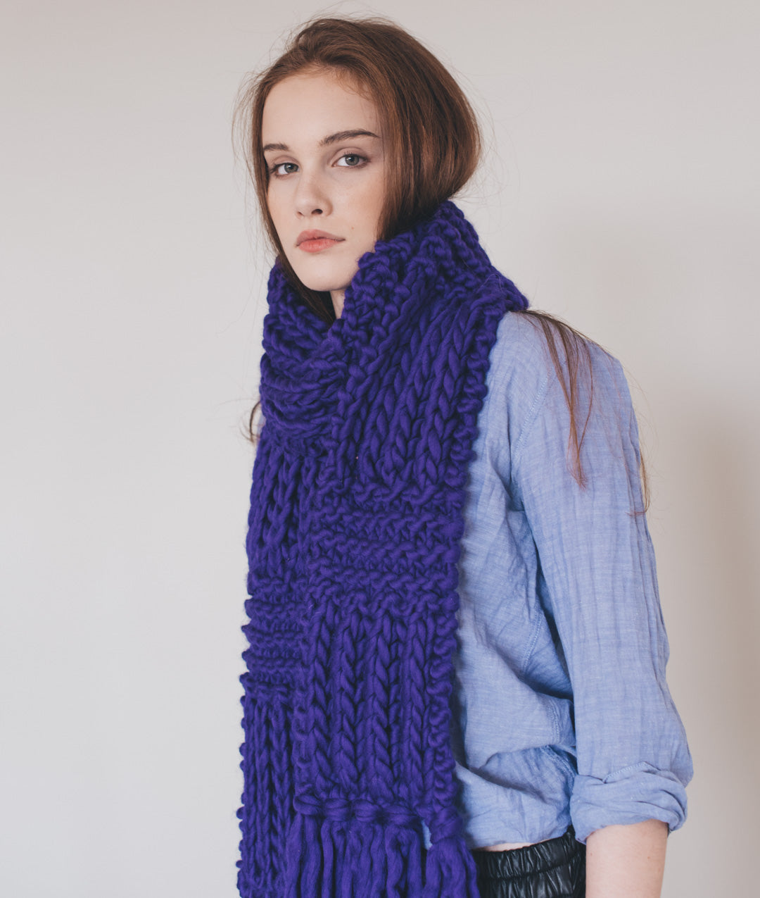 Alexa Scarf Knitting Kit | Intermediate Scarf in Cool Wool – BettaKnit